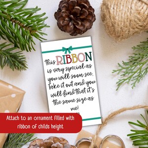 Height Ribbon,tag, Same Size as Me,ribbon Ornament,height Ornament Tag ...