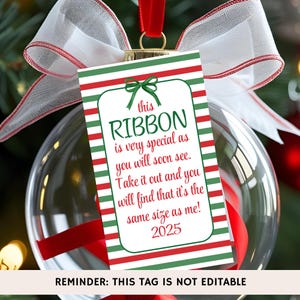 Height Keepsake Ornament Tag: Ribbon Growth Tracker - Etsy