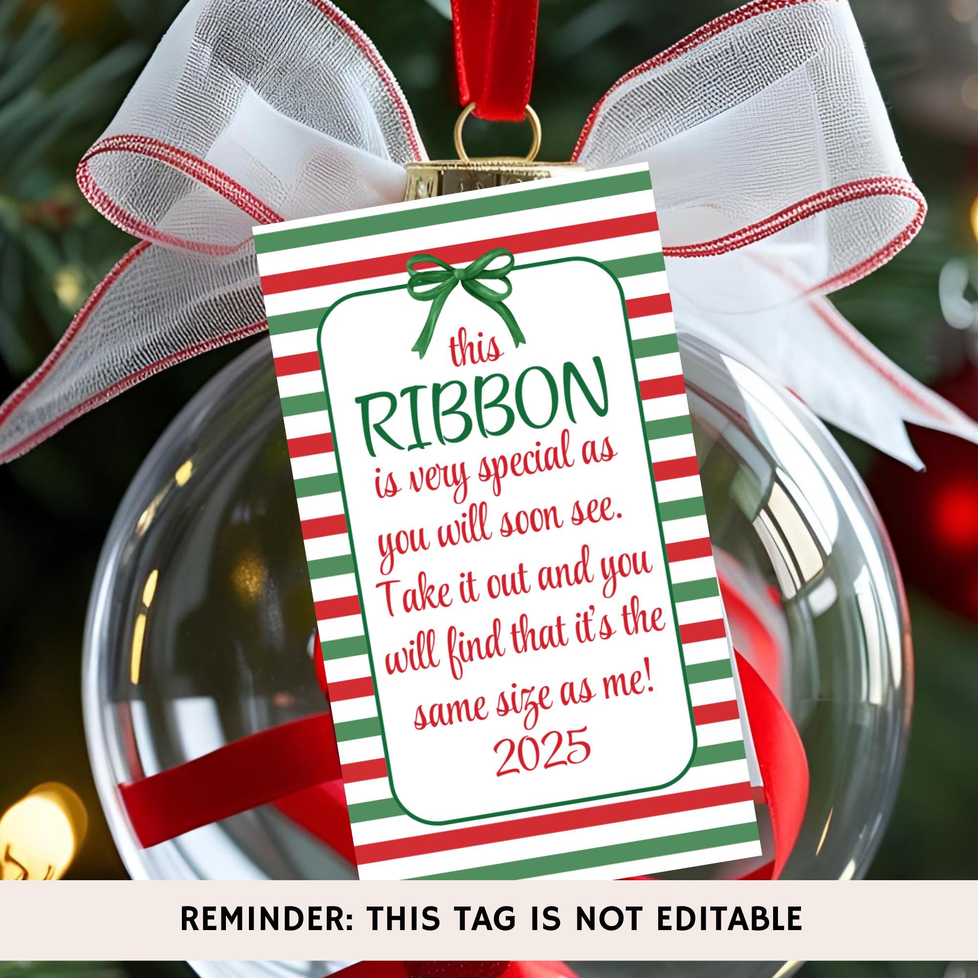 Height Keepsake Ornament Tag: Ribbon Growth Tracker - Etsy
