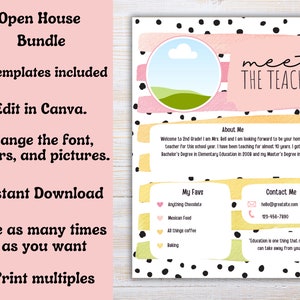 Open House Bundle, Meet the Teacher Template, Back to School Flyer ...