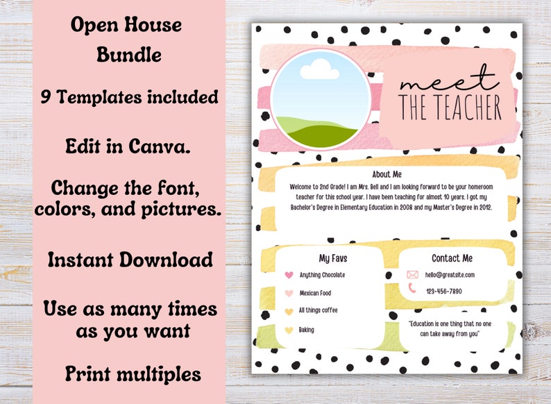 Open House Bundle, Meet the Teacher Template, Back to School Flyer ...