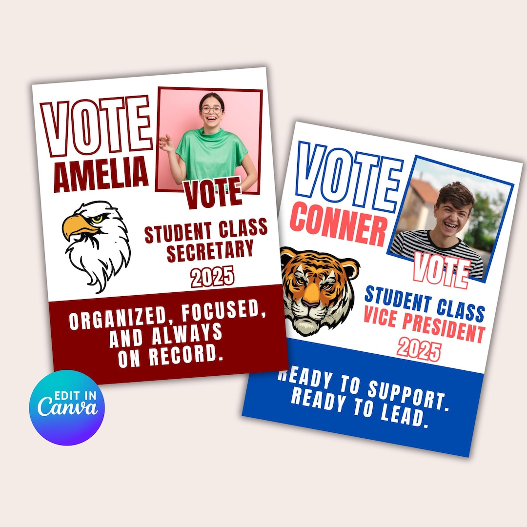 Editable Student Council Voting Flyer Template (canva) - Etsy