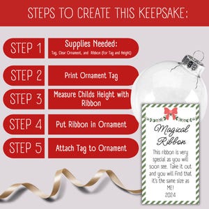 Ribbon, Tag, Same Size as Me, Ribbon Ornament, Height Ornament Tag ...