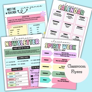 Editable Meet the Teacher Template Bundle (canva) - Etsy