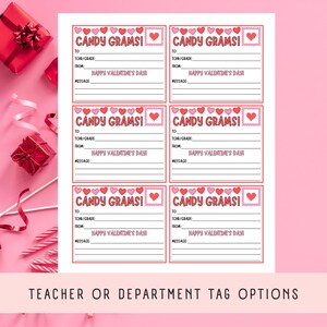 Valentine Candy Gram Flyer: Editable Canva Template - Etsy