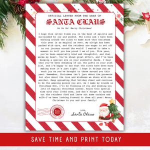 Personalized Letter From Santa Bundle: Christmas Printables (digital ...