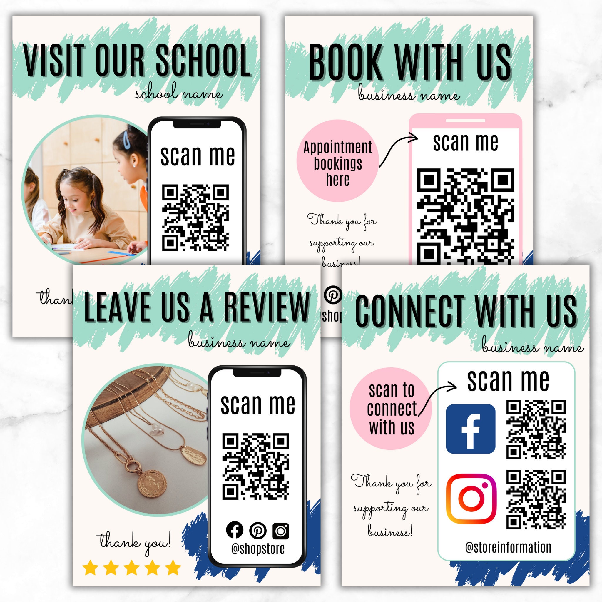 QR Code Sign, Qr Code Sign, Payment Sign, Social Media Sign, Venmo Sign ...