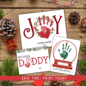 Handprint Christmas Cards: DIY Craft Activity (digital Download) - Etsy