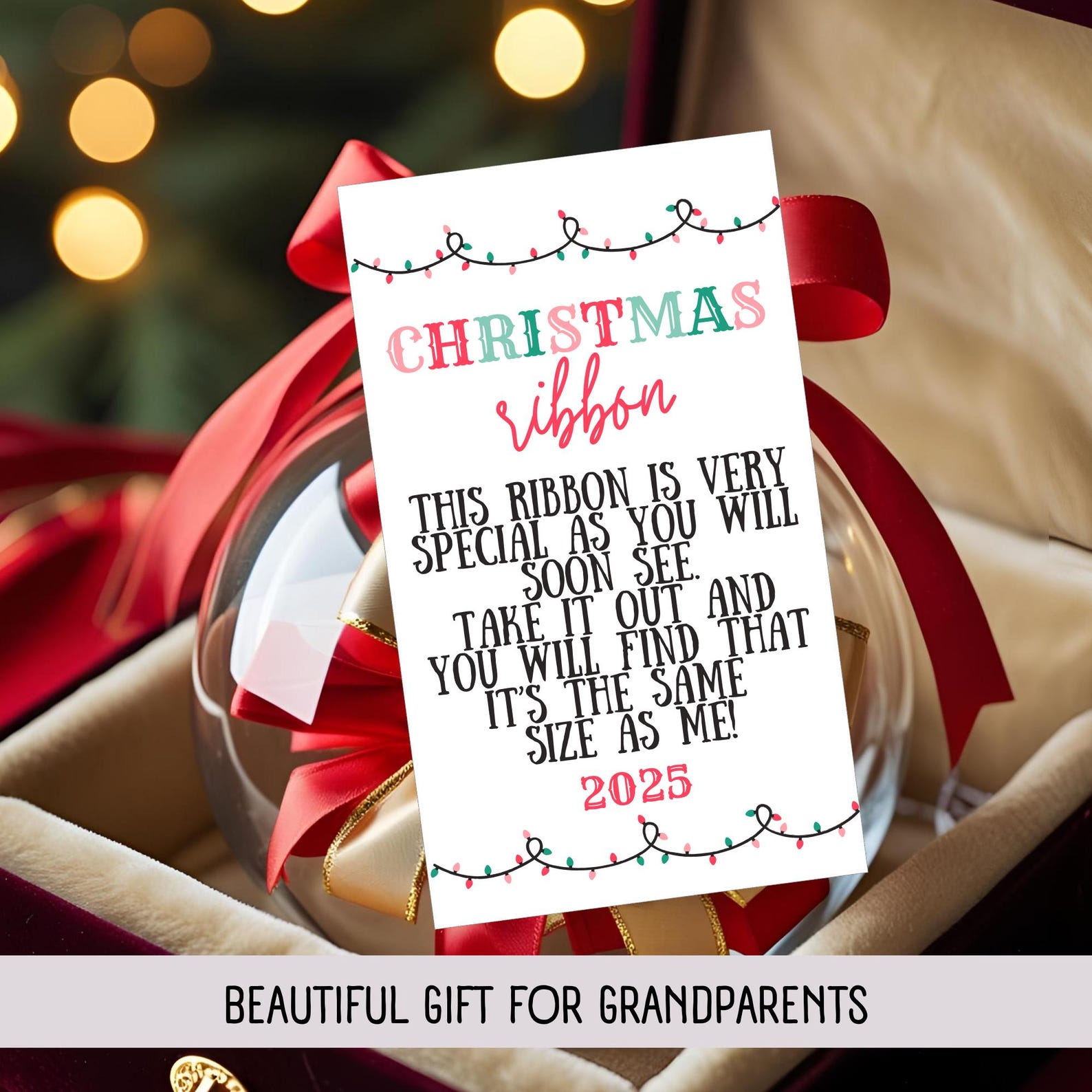 Editable Ribbon Tag, Same Size as Me, Ribbon Ornament, Height Ornament ...