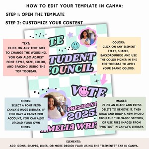 Editable Student Council Voting Flyer Templates (canva Download) - Etsy
