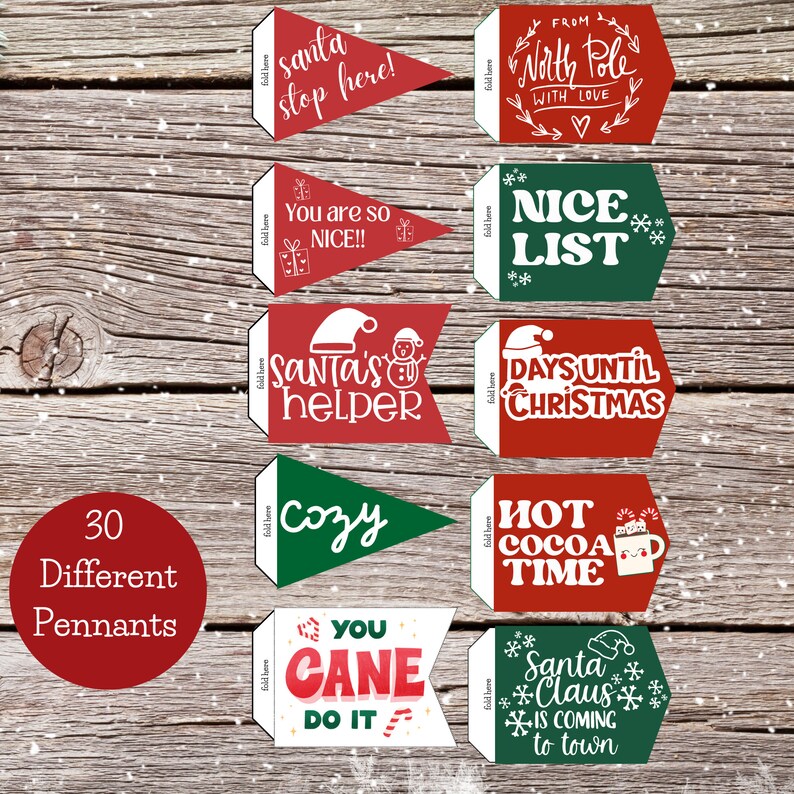Elf Mini Pennants, Elf Kit, Elf Fun, Elf Activities, Elf Digital ...