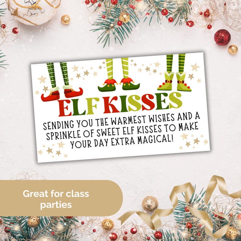 Elf Kisses, Elf Kisses Bag Topper, Elf Ideas, Christmas Elf, Bag Topper ...