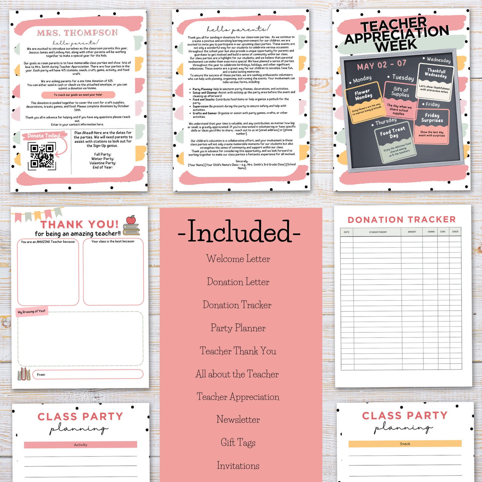 20 Editable Templates,classroom Parent Bundle,volunteer, Welcome Letter ...