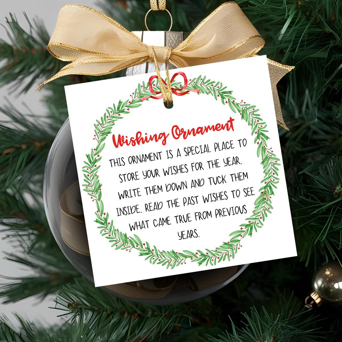 Wishing Ornament Tag: Christmas Class Craft (digital Download) - Etsy