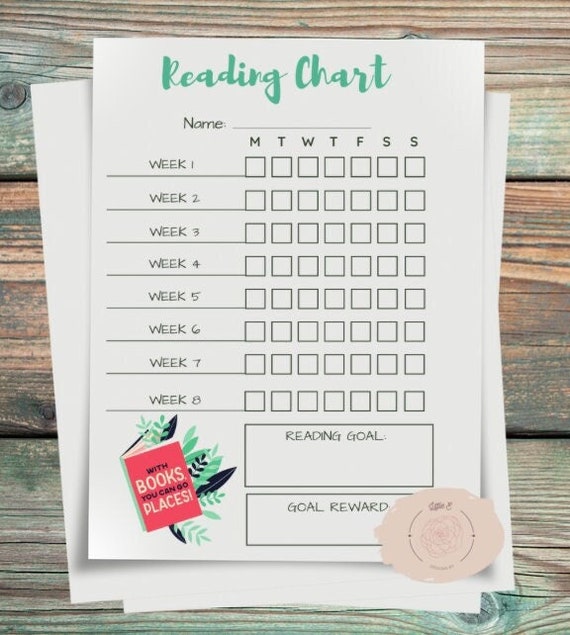 Kids Reading Chart PDF Reading Chart PDF Reading PDF - Etsy