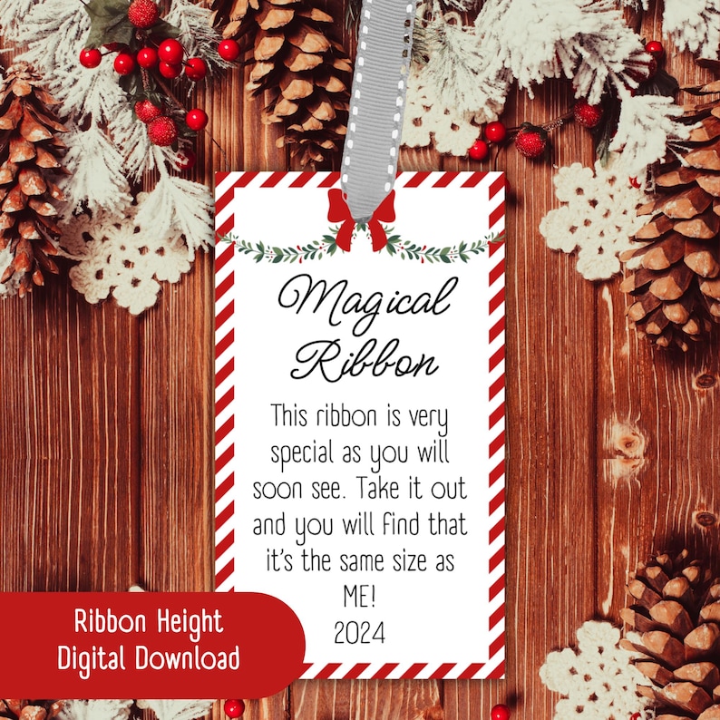 Ribbon, Tag, Same Size as Me, Ribbon Ornament, Height Ornament Tag ...