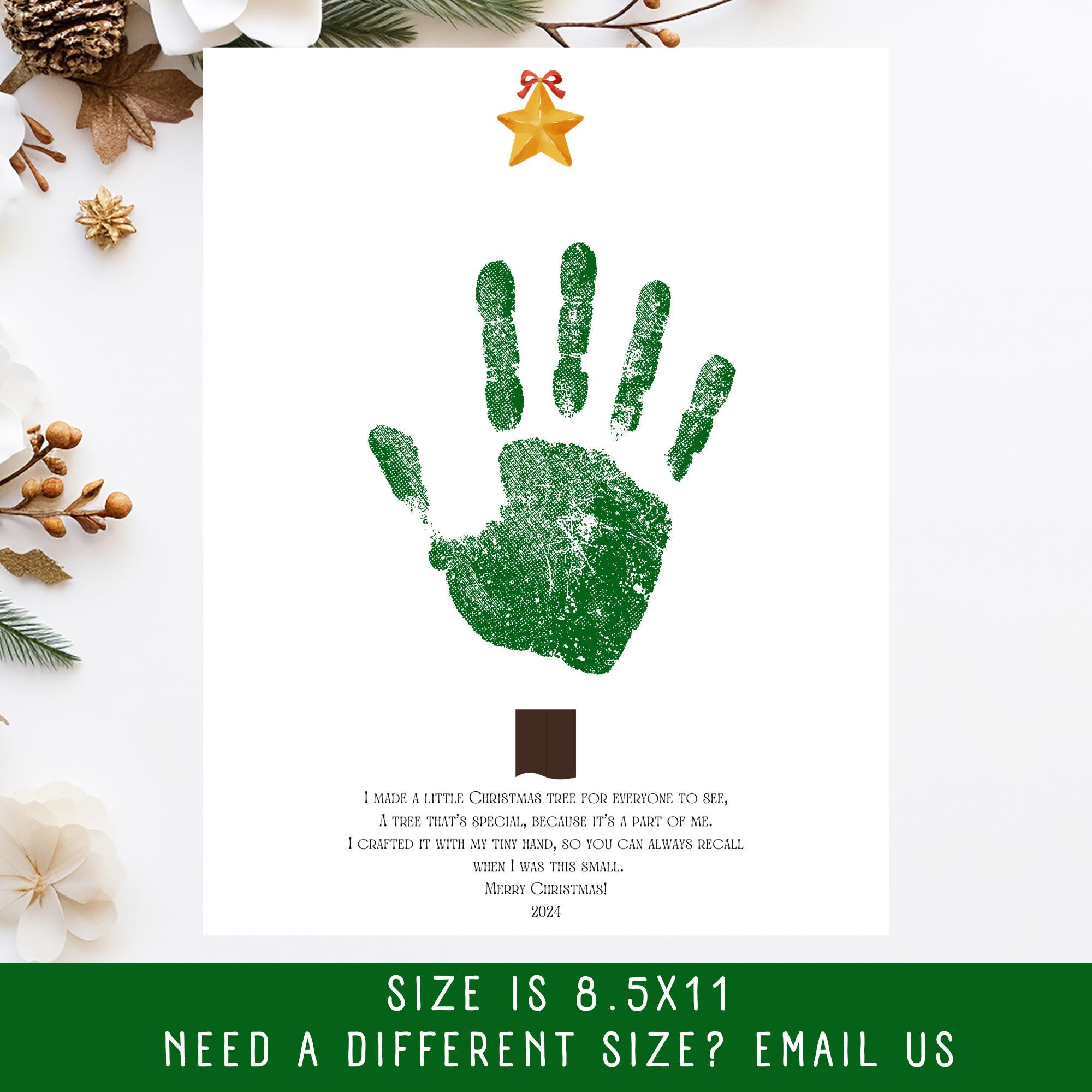 Family Handprint Christmas Tree Art: Keepsake Craft (digital Download ...