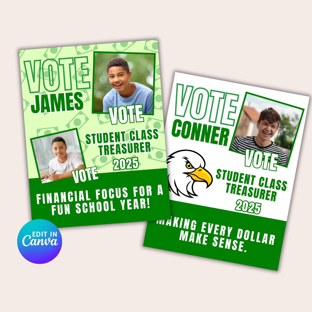 Editable Student Council Voting Flyer Template (canva) - Etsy