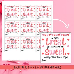 Valentine Gift Tags: Sweet Classroom Favors (printable) - Etsy