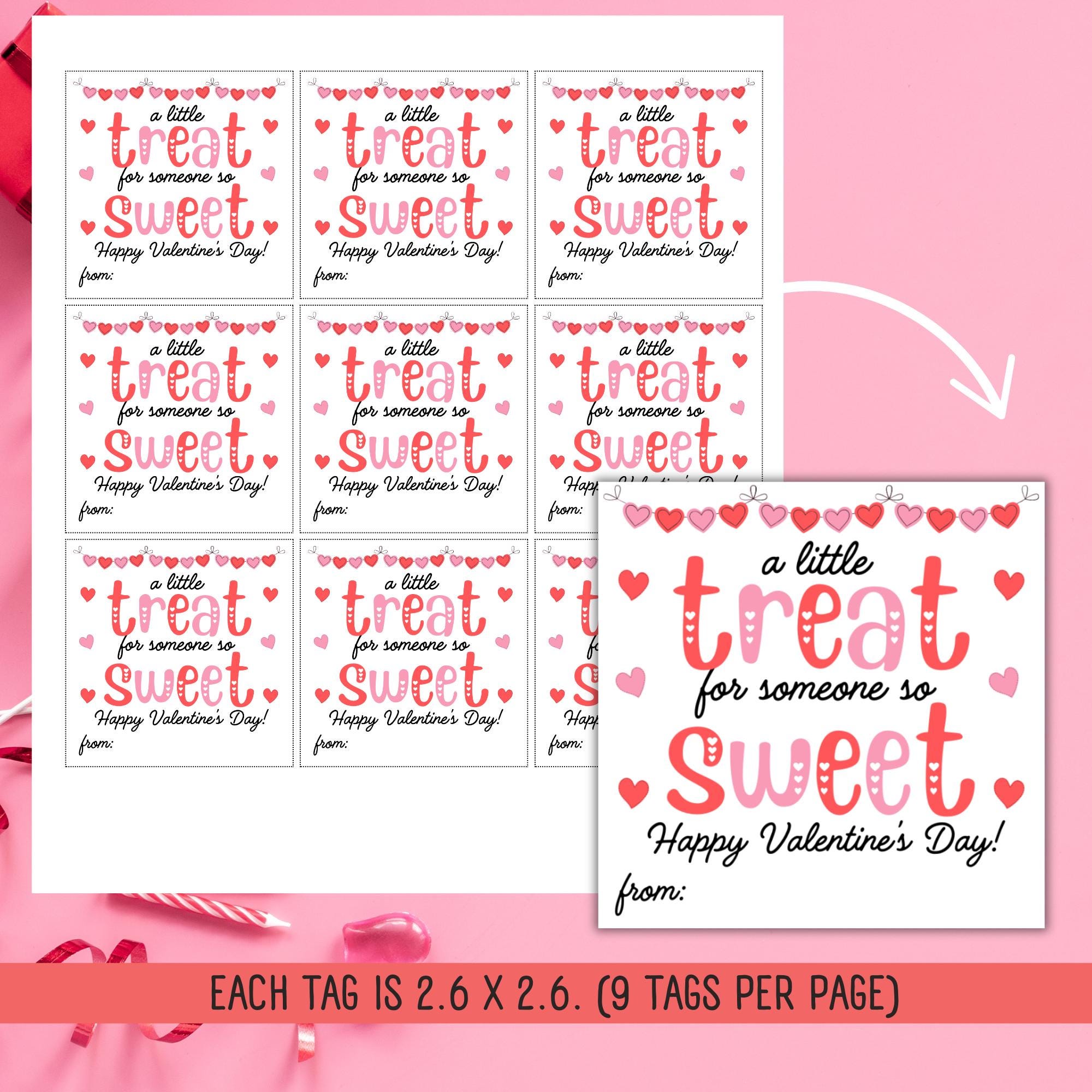 Valentine Gift Tags: Sweet Classroom Favors (printable) - Etsy