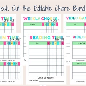Screen Time Chart, Kids Reward Chart, Sticker Chart,printable, Chore ...