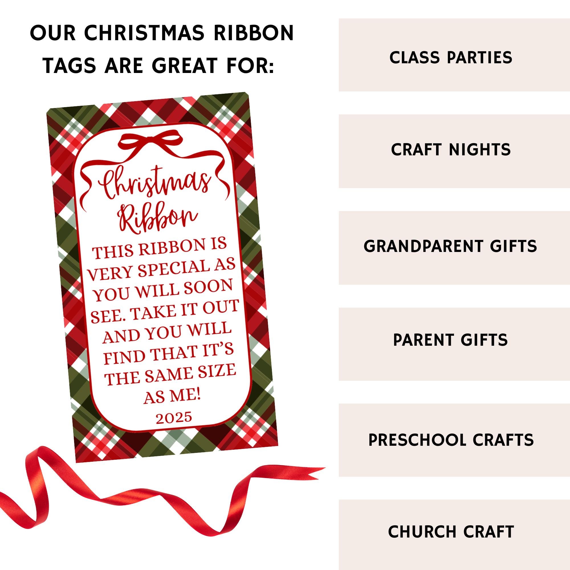 Height Keepsake Ornament Tag: Ribbon Growth Tracker (digital Download ...