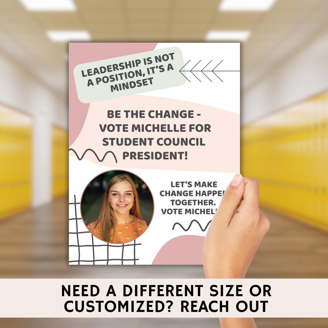 Student Council Campaign Flyer Template: Editable Canva Poster (digital ...