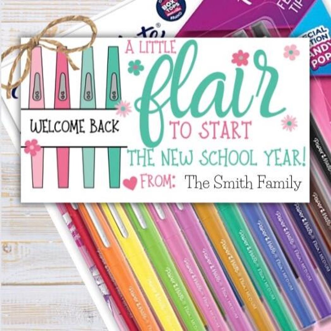 Back to School Teacher Gift Tag, Thank You Teacher Tag, First Day of ...