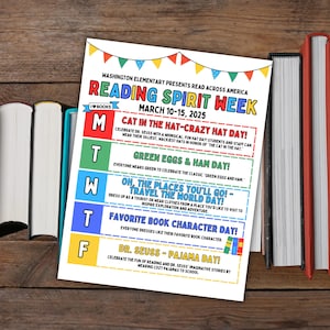 Read Across America Spirit Week Flyer | Fun Classroom Activities ...