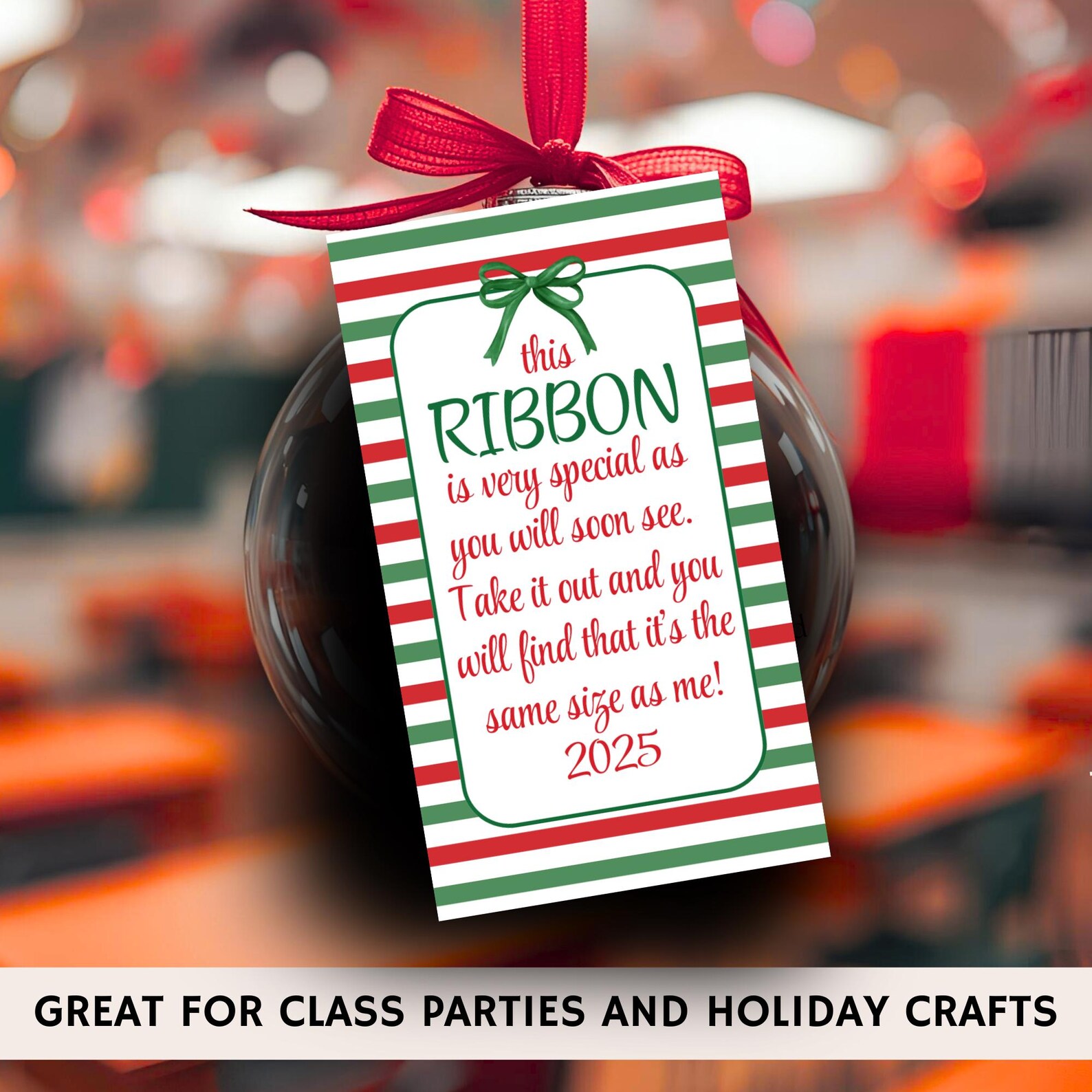 Height Keepsake Ornament Tag: Ribbon Growth Tracker - Etsy