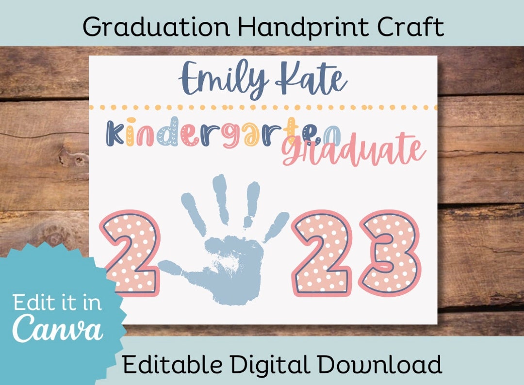 Kids Graduation Craft, Handprint Craft, Kindergarten Graduation ...