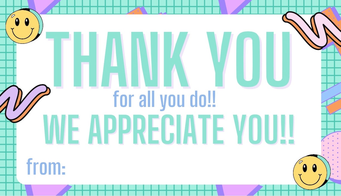 Teacher Thank You Tags, Teacher Appreciation Tag, Teacher Appreciation ...