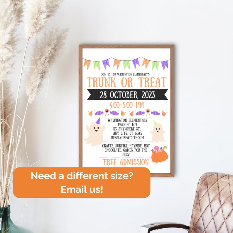 Trunk or Treat Flyer: Halloween Event, Editable Template (canva) - Etsy