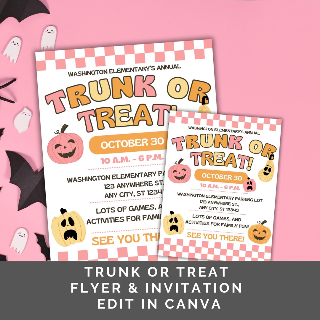 Trunk or Treat, Trunk or Treat Ideas, Halloween Flyer, Fall Festivals ...