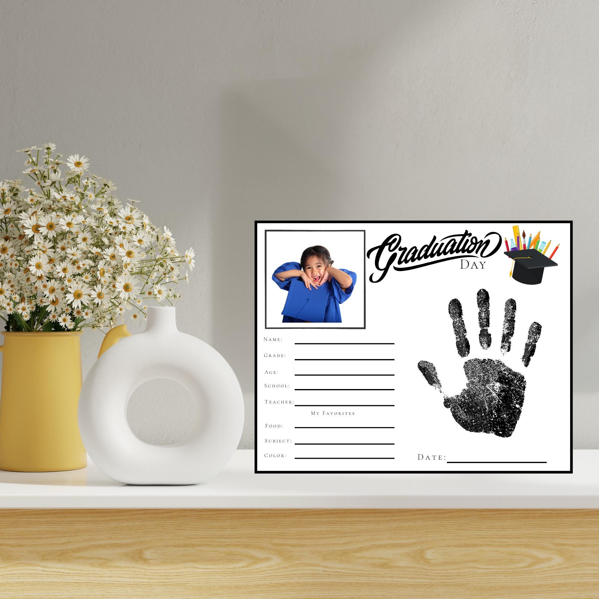 Graduation Day Handprint Craft: School Keepsake (printable) - Etsy