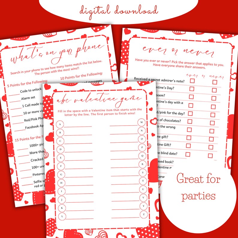 Icebreaker Games, Valentines Day Game, Get to Know You, Find the Guest ...