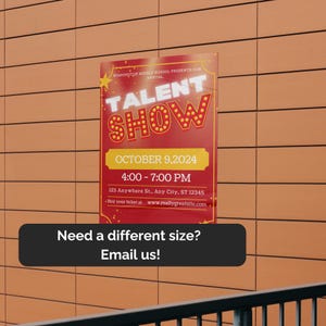 Editable Talent Show Flyer & Invitation: Canva Template (8.5x11 In) - Etsy