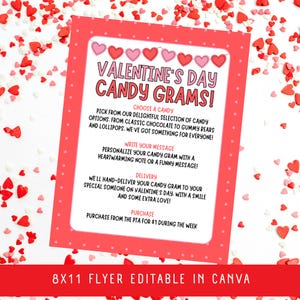 Valentine Gram, Candy Gram Printable, Valentine Candy Gram, Candy Gram ...