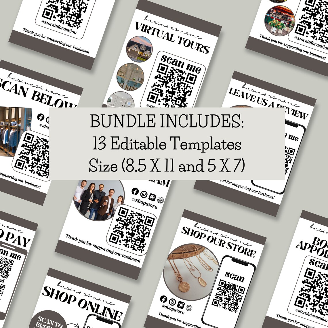 Personalized QR Code Sign Template: Scan to Pay, Canva Editable ...