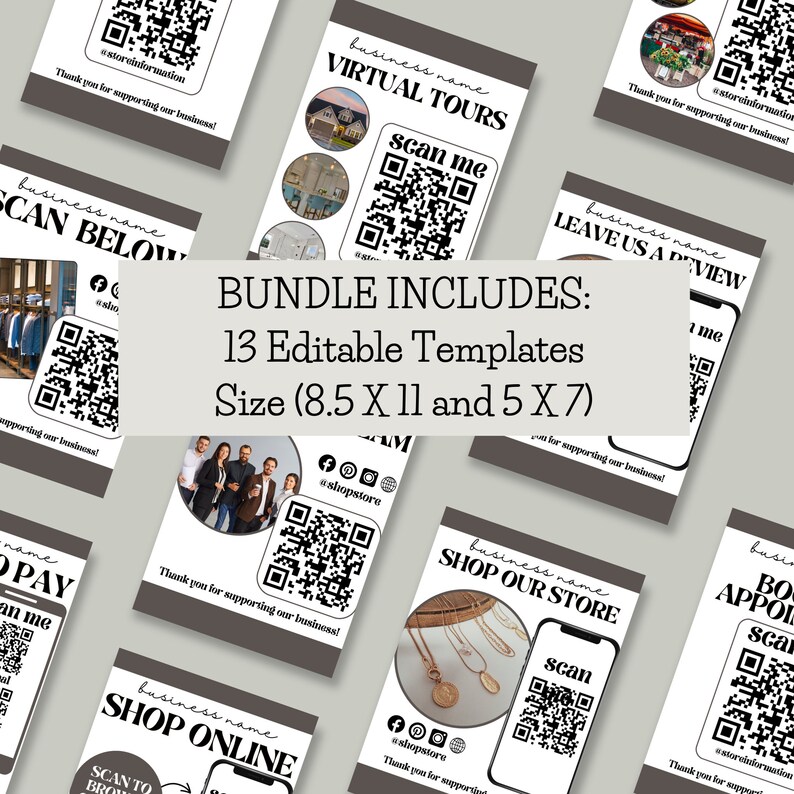 Personalized QR Code Sign Template: Scan to Pay, Canva Editable ...