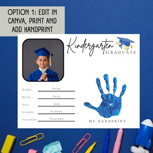Kindergarten Graduation Keepsake: Handprint Art (digital Download) - Etsy