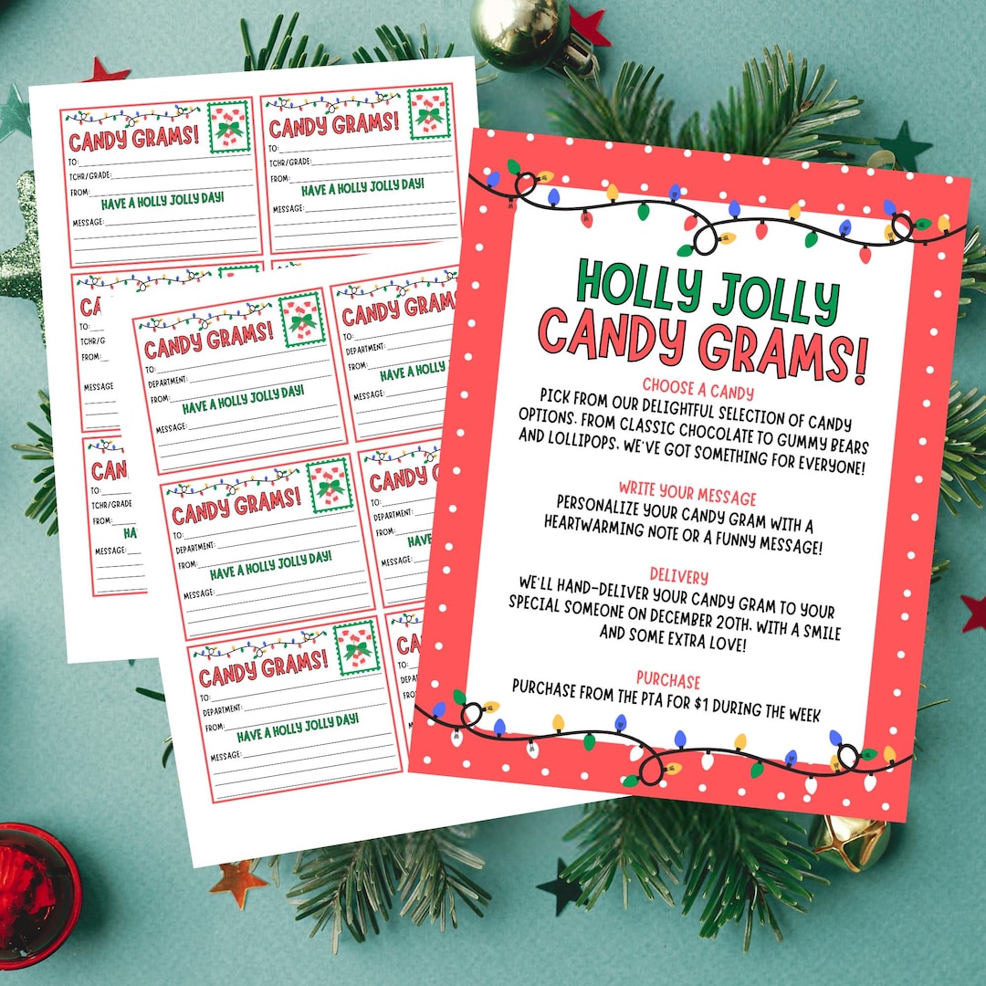 Candy Grams Printable: Editable Canva Template (digital Download) - Etsy