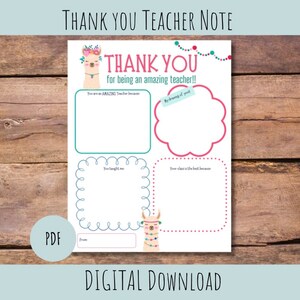 Teacher Appreciation Week Printable Teacher Appreciation - Etsy