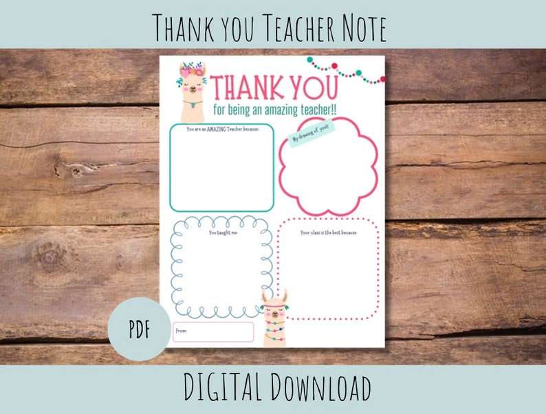 Teacher Appreciation Week Printable Teacher Appreciation - Etsy