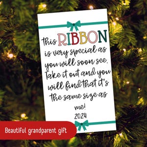 Height Ribbon Ornament, Height Ornament Tag, Height Ribbon Keepsake ...