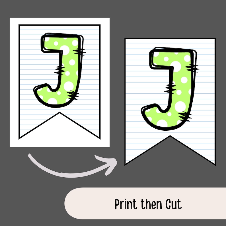 Doodle School Banner: Printable Alphabet Classroom Decor (digital ...