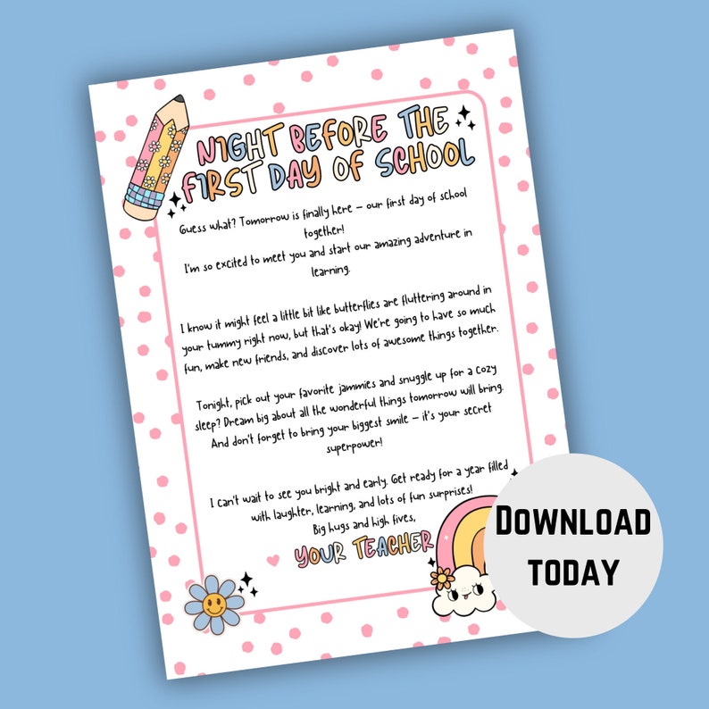 Night Before School, Ready Confetti, Kindergarten, New School Year ...