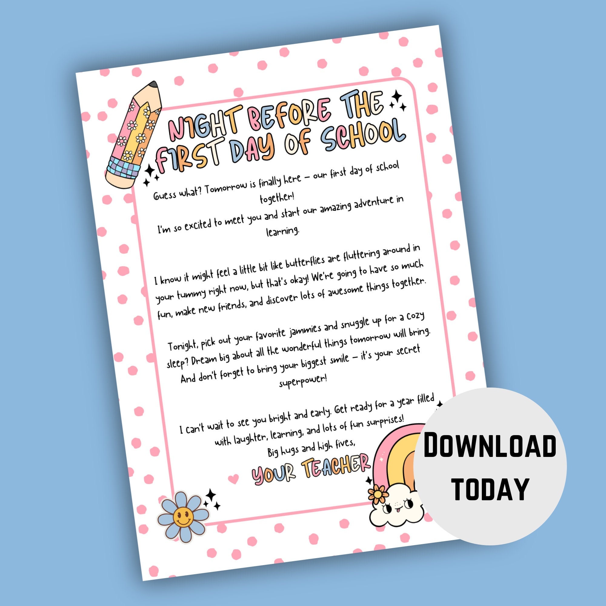 Night Before School, Ready Confetti, Kindergarten, New School Year ...