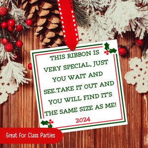 Custom Ribbon Ornament Tag: Height Keepsake (digital Download) - Etsy