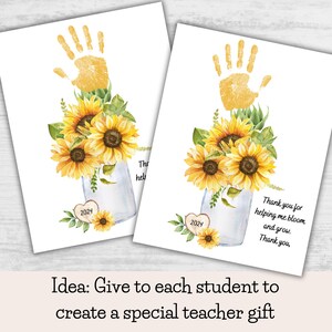Teacher Appreciation Gift Handprint Art, Instant Download, Printable ...